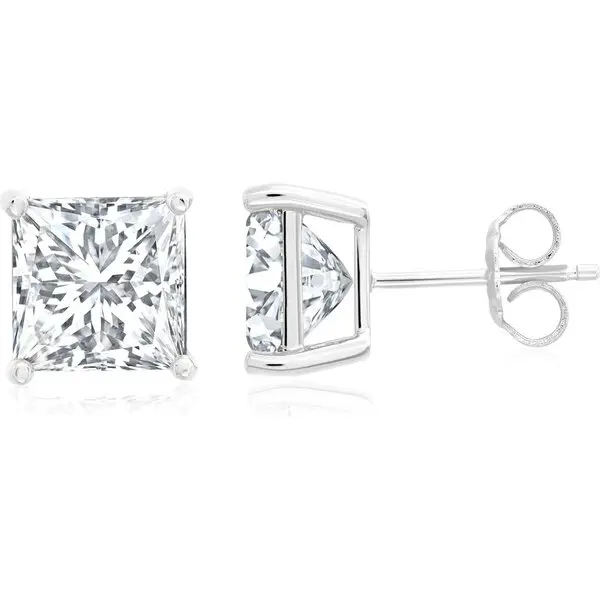 CRISLU Cubic Zirconia Stud Earrings - Platinum