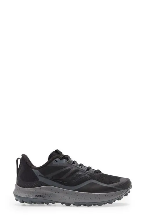 Saucony Peregrine 12 Trail Running Shoe - Black/charcoal