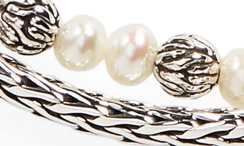 John Hardy Pearl Chain Double Wrap Bracelet