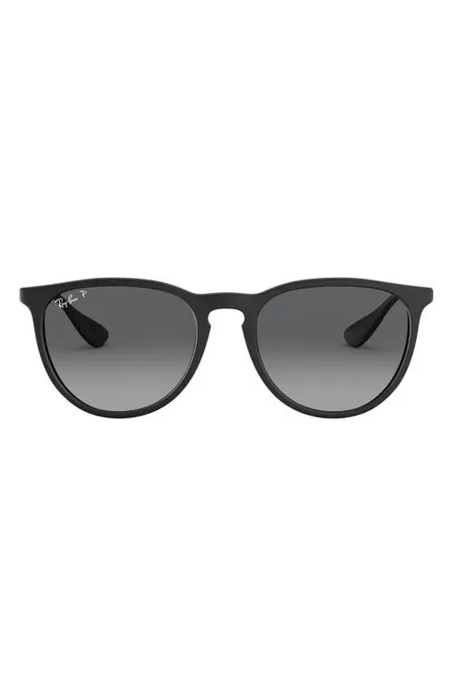 Ray-ban 54mm Polarized Gradient Round Sunglasses - Black