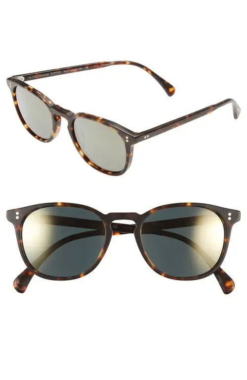 Oliver Spencer Finley 51mm Polarized Sunglasses - Brown/ Tortoise/ Gold Polar