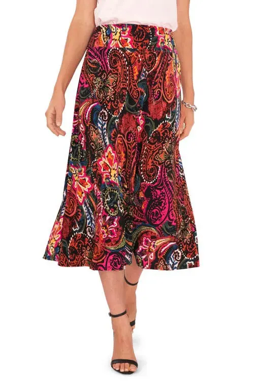 Chaus Abstract Printed Midi Skirt
