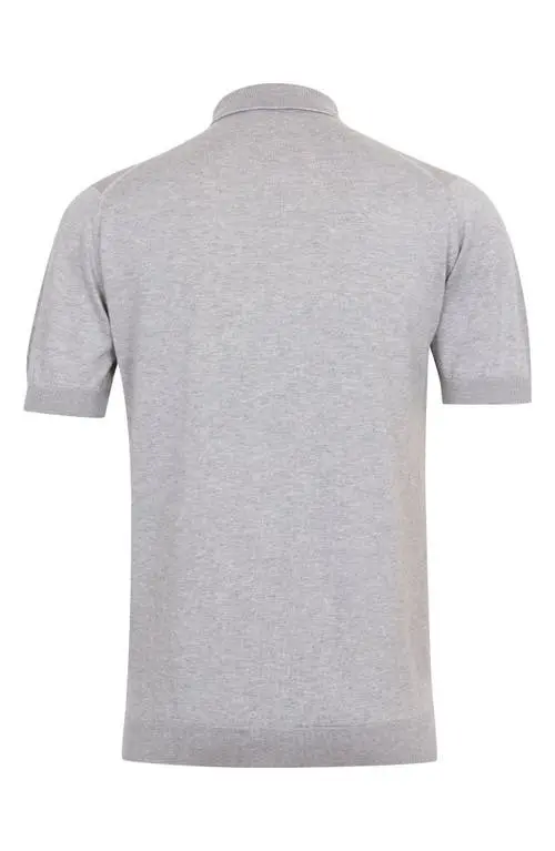 John Smedley Jersey Polo - Silver