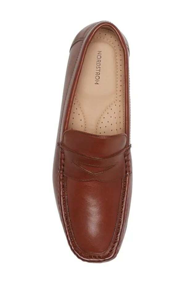 Nordstrom Lawson Driving Penny Loafer - Brown Dark