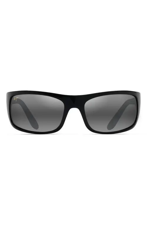 Maui Jim Peahi Polarized Sunglasses - Gloss Black/neutral Grey
