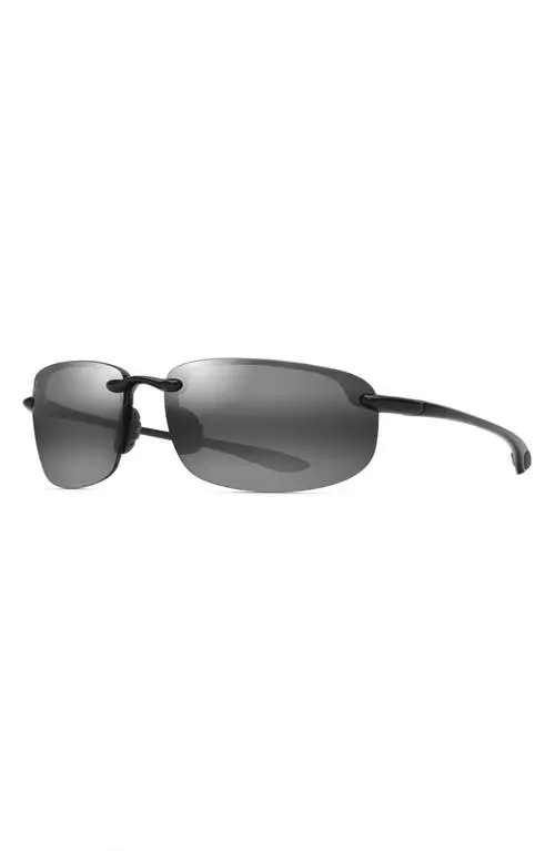 Maui Jim Hookipa Rectangle Sunglasses - Black/grey