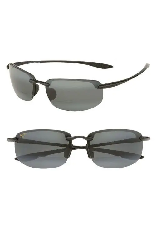 Maui Jim Hookipa Rectangle Sunglasses - Black/grey