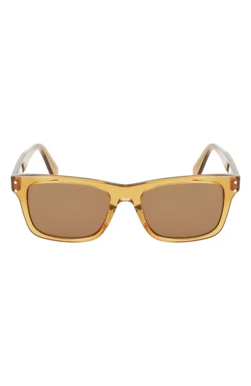 FERRAGAMO Gancini Rectangular Sunglasses - Transparent Caramel
