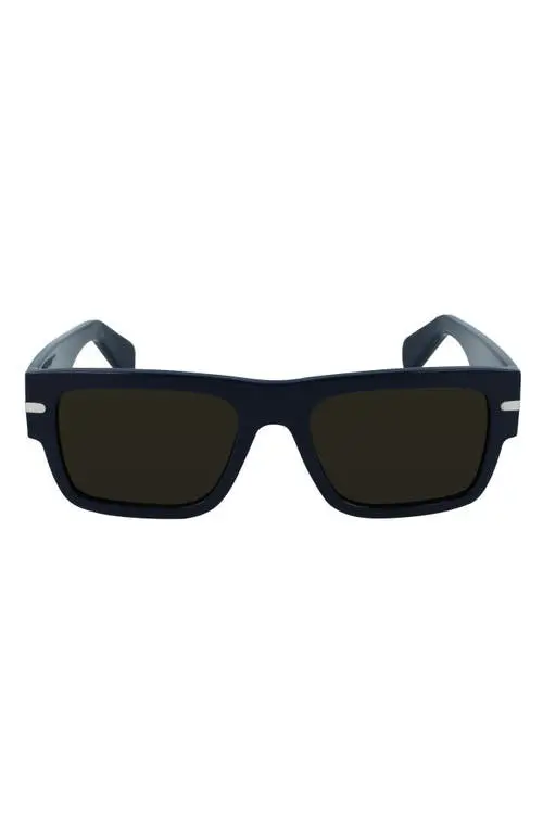 FERRAGAMO Classic Logo 54mm Rectangular Sunglasses - Blue