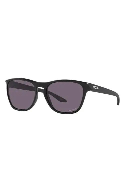 Oakley Manorburn 56mm Square Sunglasses - Matte Black/prizm Grey