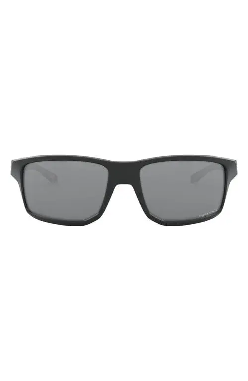 Oakley Gibston 61mm Wrap Sunglasses - Matte Black