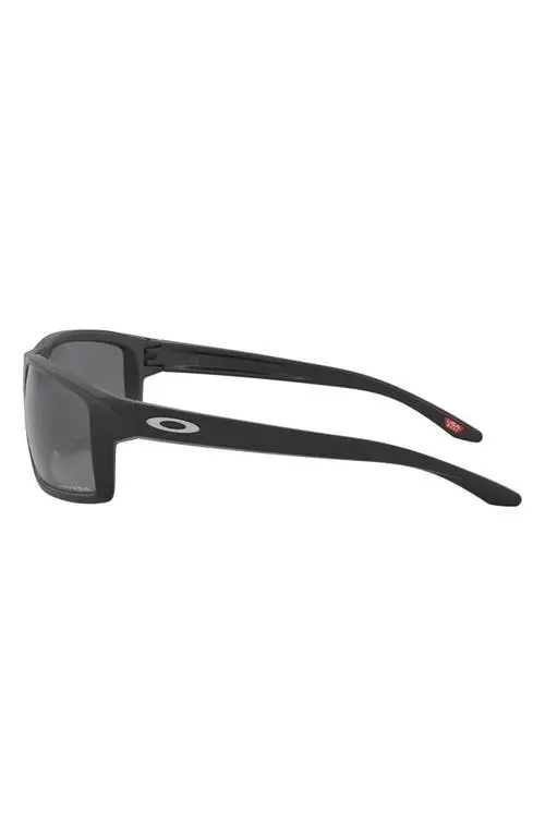 Oakley Gibston 61mm Wrap Sunglasses - Matte Black
