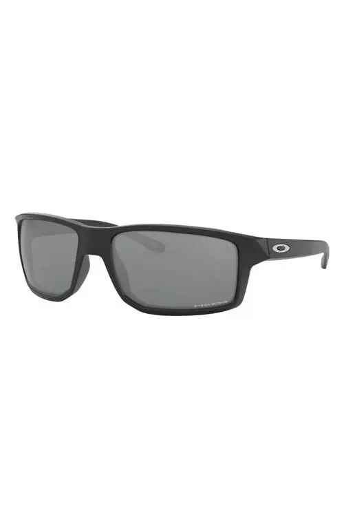 Oakley Gibston 61mm Wrap Sunglasses - Matte Black
