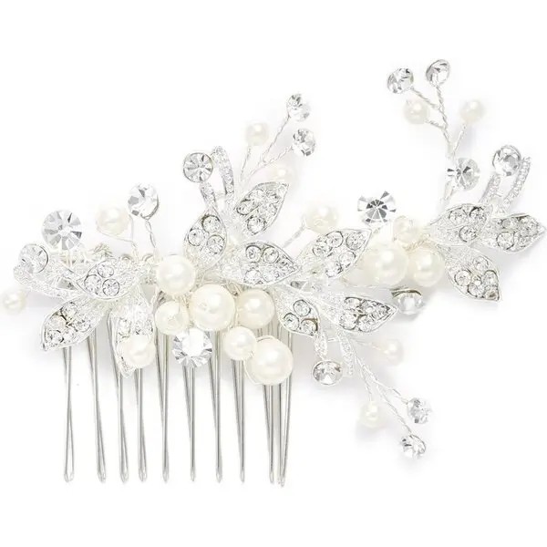 Brides & Hairpins Catherine Jeweled Hair Comb - Classic Silver