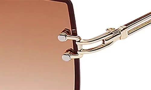 FIFTH & NINTH Miami Rectangle Sunglasses - Gold/amber