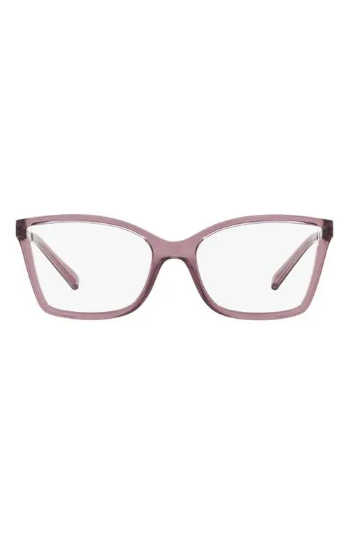 Michael Kors 54mm Rectangular Eyeglasses - Burgundy Crystal