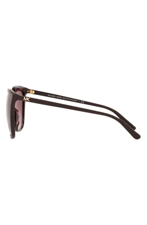 Michael Kors 57mm Gradient Cat Eye Sunglasses - Cordovan
