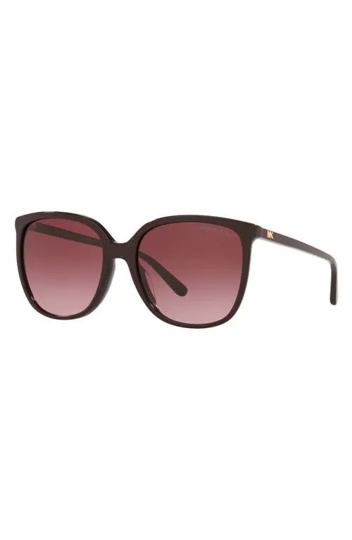 Michael Kors 57mm Gradient Cat Eye Sunglasses - Cordovan