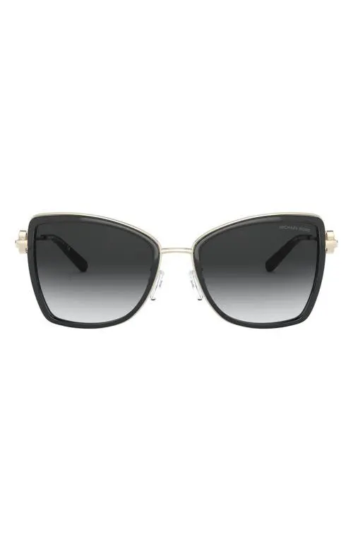 Michael Kors 55mm Butterfly Sunglasses - Gold
