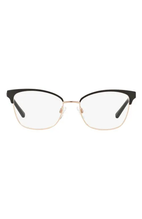 Michael Kors 51mm Cat Eye Eyeglasses - Rose Gold Black