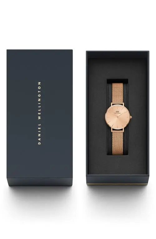 DANIEL WELLINGTON Petite Melrose Mesh Watch - Rose Gold Unitone