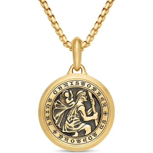 David Yurman St. Christopher Amulet - Yellow Gold
