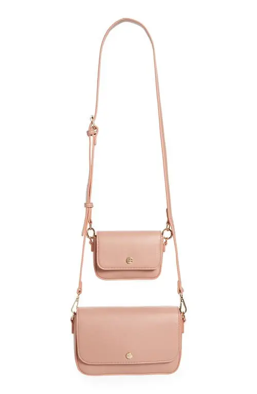 MALI + LILI 2-piece Vegan Leather Crossbody Bag - Blush
