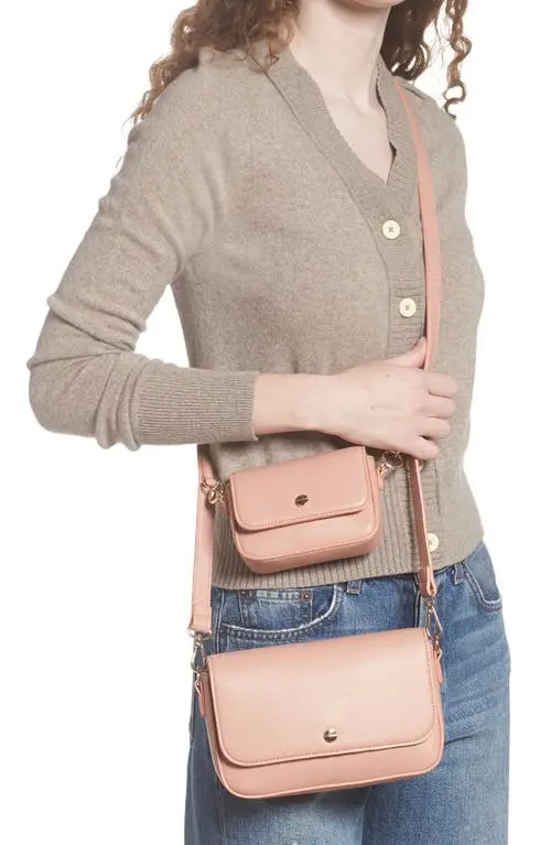 MALI + LILI 2-piece Vegan Leather Crossbody Bag - Blush