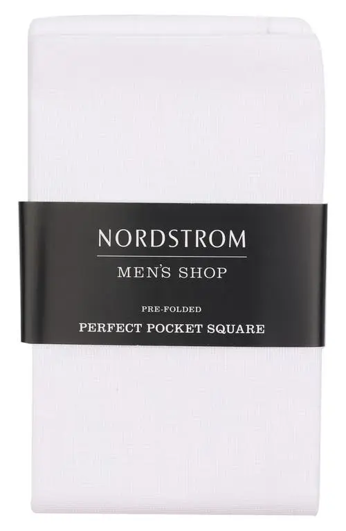 Nordstrom Shop The Perfect Pre-folded Pocket Square - White