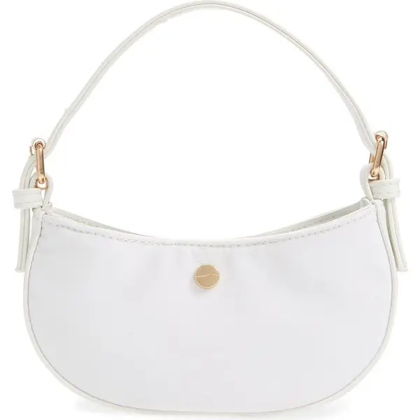 MALI + LILI Mini Nylon Baguette Bag - White
