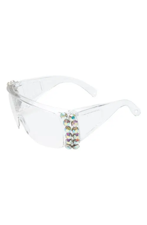 RAD + REFINED Crystal Embellished Shield Glasses