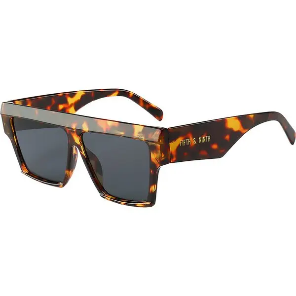 FIFTH & NINTH Avalon 70mm Square Sunglasses - Torte/black