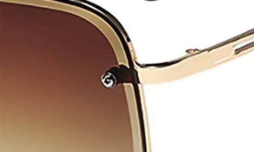 FIFTH & NINTH Memphis Aviator Sunglasses - Gold/brown