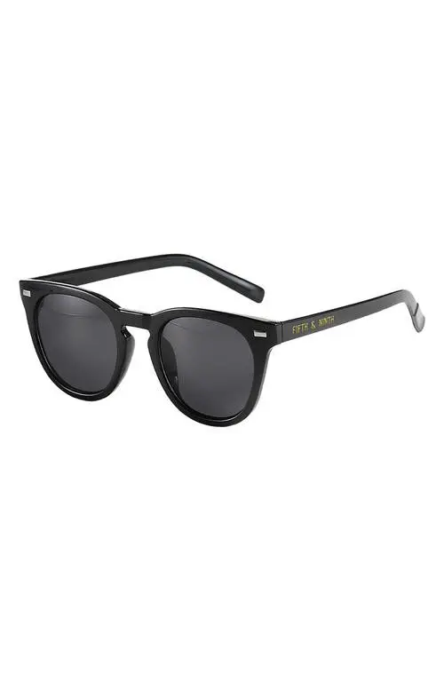 FIFTH & NINTH Raleigh Round Sunglasses - Black/black