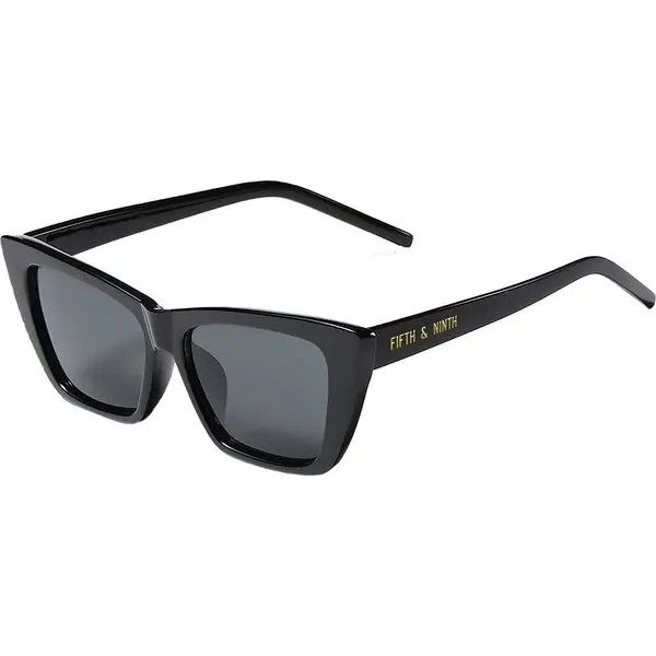 FIFTH & NINTH Ainsley 68mm Cat Eye Sunglasses - Black/black