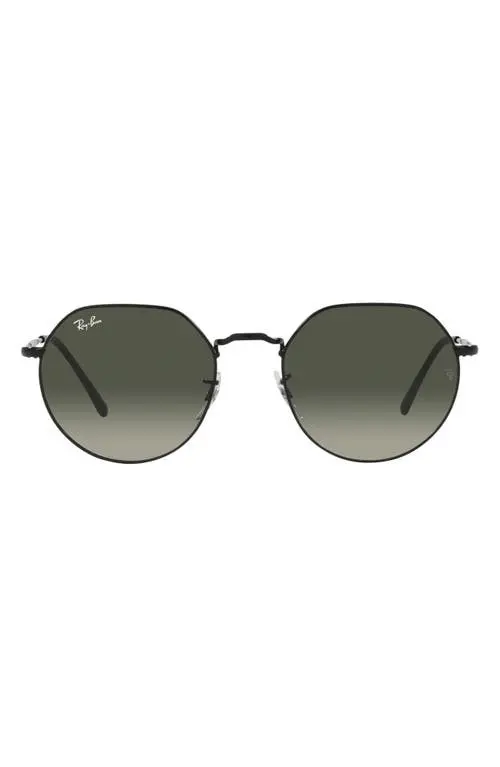Ray-ban Jack Round Frame Sunglasses - Grey Flash