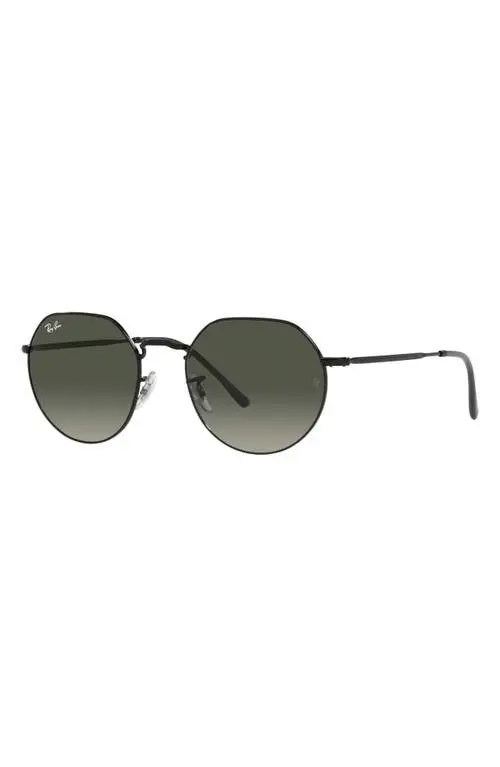 Ray-ban Jack Round Frame Sunglasses - Grey Flash