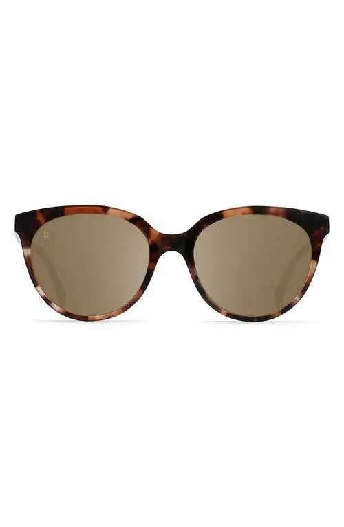 Raen Lily 54mm Polarized Cat Eye Sunglasses - Almond Tortoise/alpine Mirror