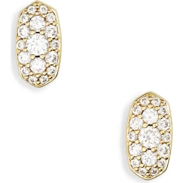 Kendra Scott Grayson Crystal Stud Earrings - Gold