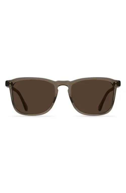 Raen Wiley 54mm Square Sunglasses - Ghost/ Vibrant Brown Polar