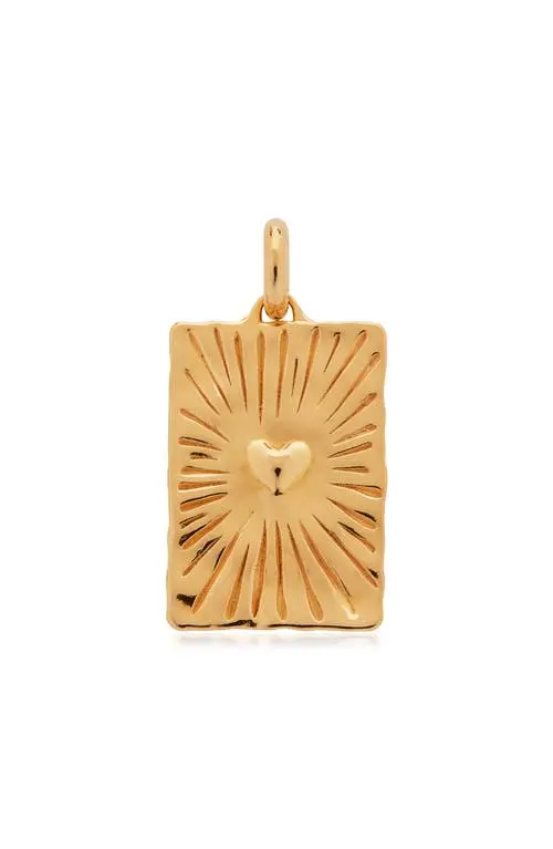 Monica Vinader Talisman Heart Pendant Charm - Yellow Gold