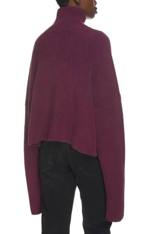 Balenciaga Crop Mock Neck Sweater