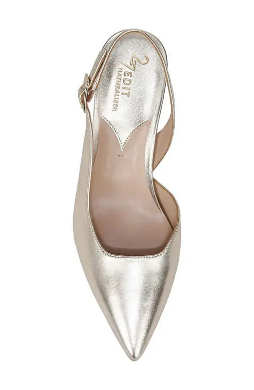 27 EDIT NATURALIZER Felicia Slingback Pointed Toe Pumps - Champagne