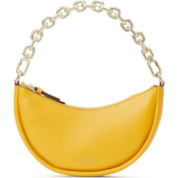 Kate Spade New York Small Smile Pebbled Leather Crossbody Bag - Sunglow