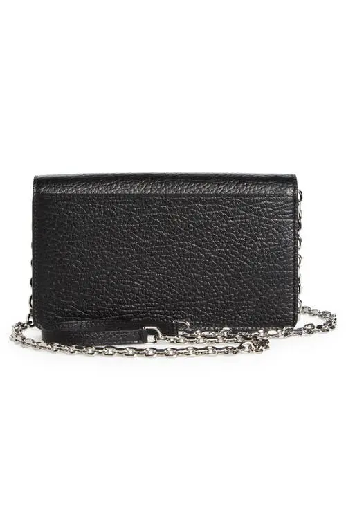 MAISON MARGIELA Leather Wallet On A Chain - Black