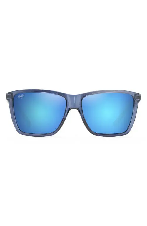 Maui Jim Cruzem Rectangular Sunglasses - Dark Blue/blue Hawaii