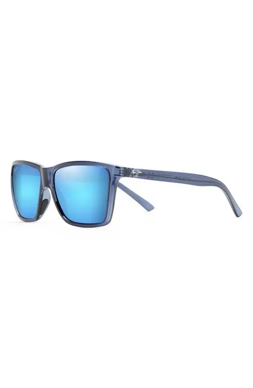 Maui Jim Cruzem Rectangular Sunglasses - Dark Blue/blue Hawaii