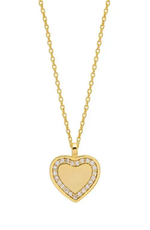 Estée Lauder Cubic Zirconia Heart Pendant Necklace - Gold