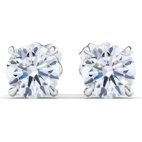 HAUTECARAT Round Lab-created Diamond Stud Earrings - 6.00 Ctw White Gold