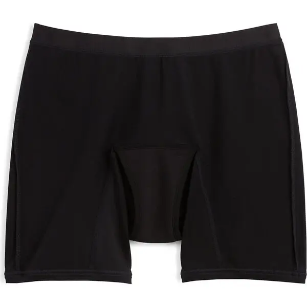 TOMBOYX First Line Stretch Cotton Period 9-inch Boxer Briefs - Black